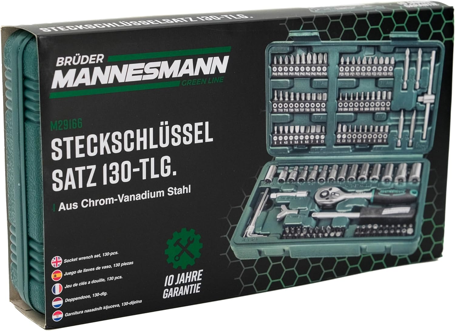 Set nasadnih ključeva i odvrtača Brüder Mannesmann M29166 130 u 1