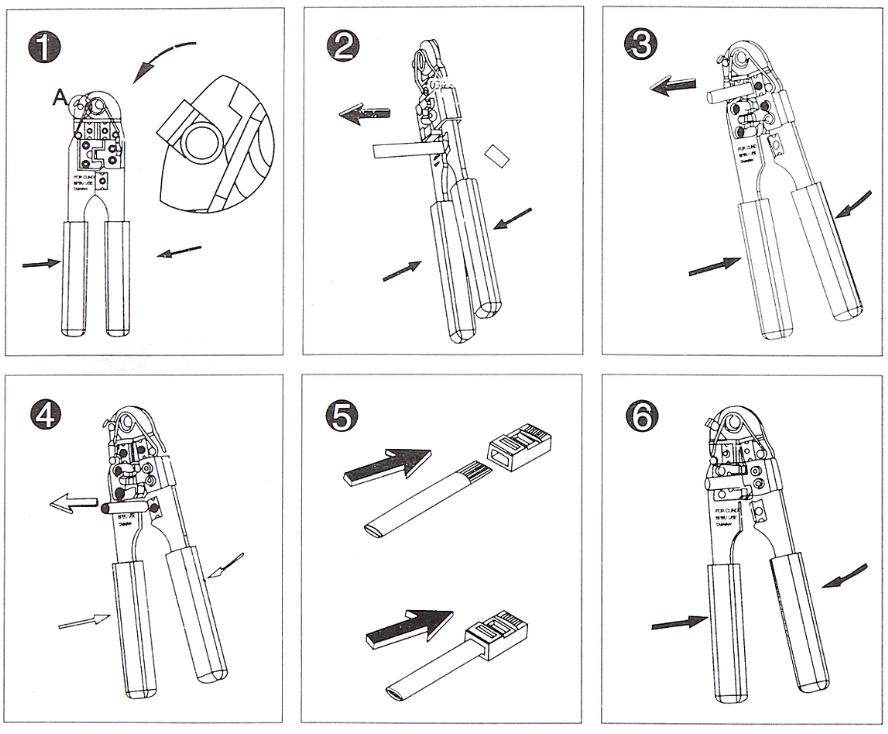 Klešta krimp Hanlong HT-210N 8P8C RJ45