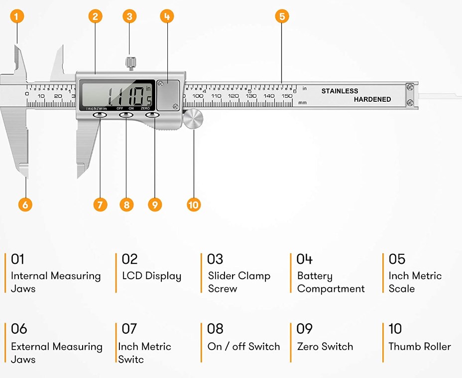 Digitalno pomično merilo 150mm