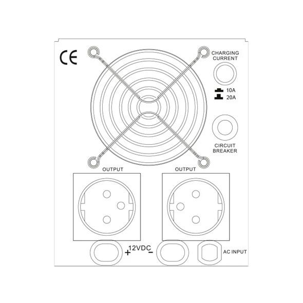Inverter – pretvarač sa punjačem akumulatora GETI GEP700 700W čista sinusoida