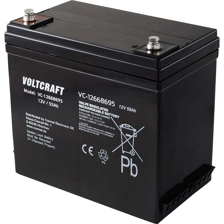 Akumulator VOLTCRAFT VC-12668695 12V 55Ah 239x205x132mm