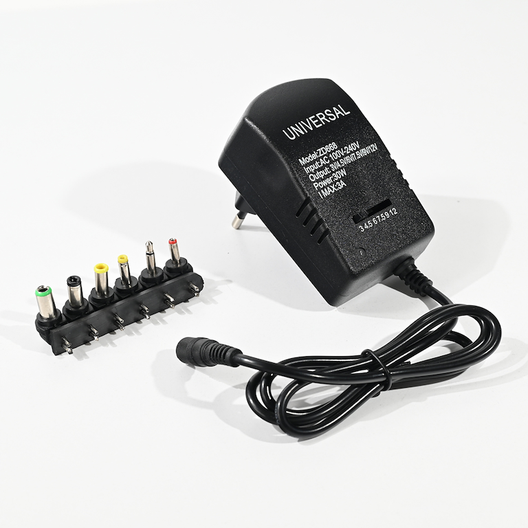 Univerzalni punjač AC/DC adapter sa podesivim naponom 3-12V 3A 30W