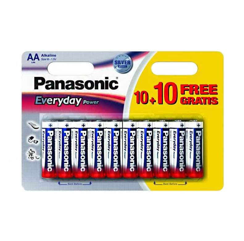 Set 20 baterija Panasonic LR6EPS 20BW AA Alkalne Everyday