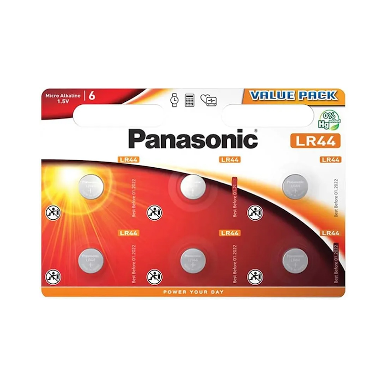 Set 6 baterija Panasonic LR44