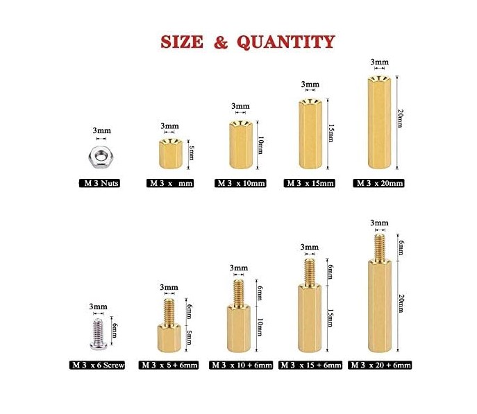 Set mesinganih vijaka i odstojnika 120 u 1