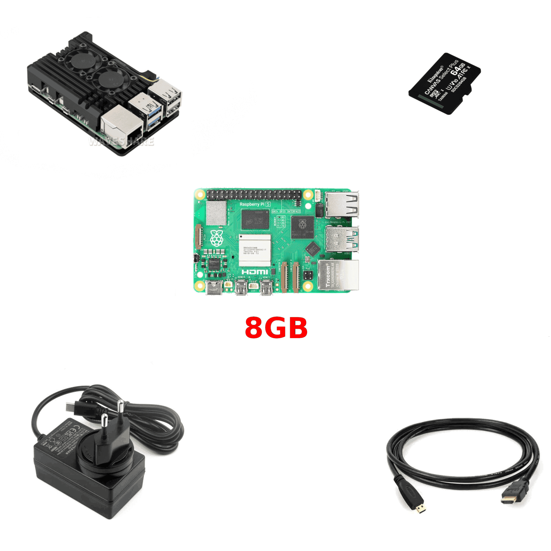 Raspberry PI 5 model B 8GB RAM set