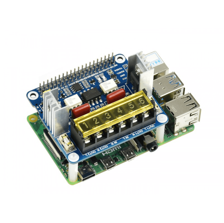 Raspberry Pi integrisani MCU UART / I2C 2-CH Triac HAT