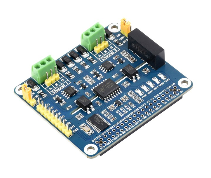 Izolovani HAT 2-kanalni RS485 za Raspberry Pi
