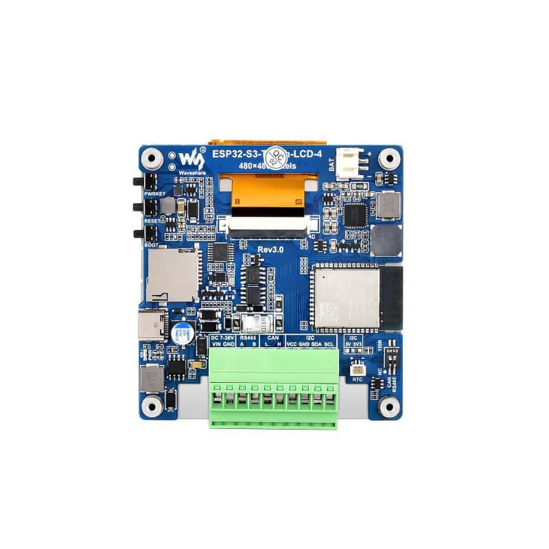 ESP32-S3 4″ LCD 480×480 32-Bit LX7 240MHz WiFi Bluetooth antena