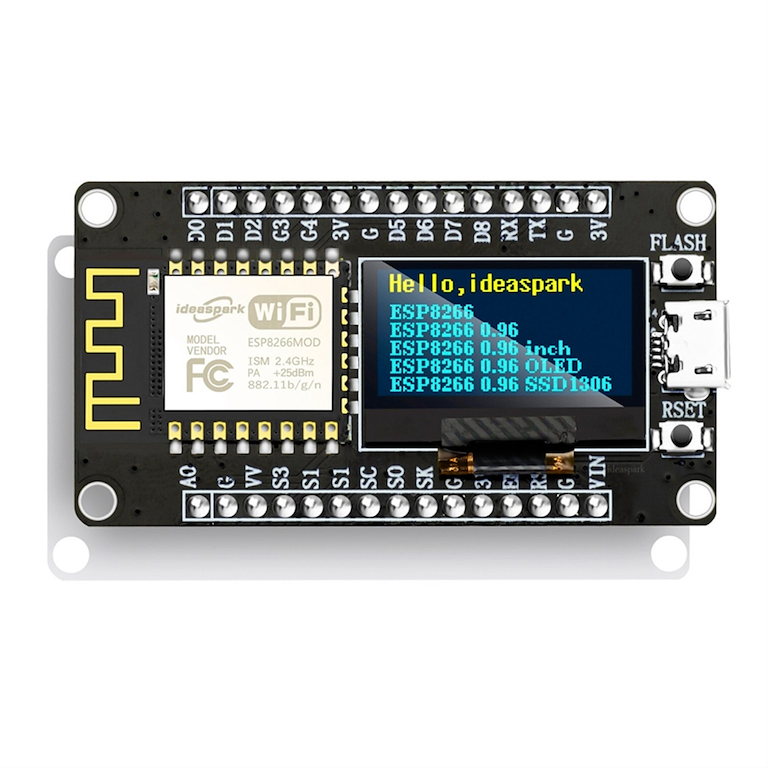 NodeMCU ESP8266 razvojna ploča sa OLED, CH340G ESP-12F