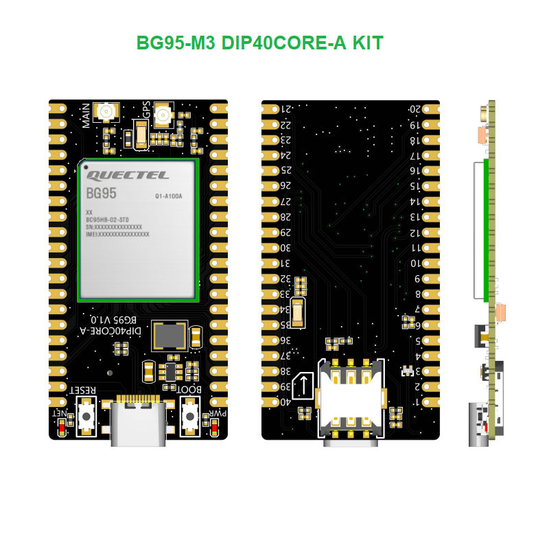 QUECTEL BG95-M3 DIP40 CORE-A KIT LPWA+GSM+NB IOT+CAT sa GPS antenom