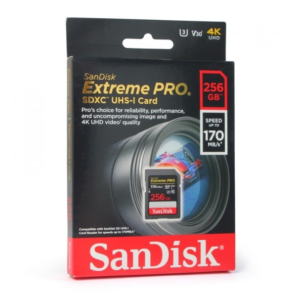 Memorijska kartica SanDisk SD XC Extreme Pro 256GB 170 MB/s V30 UHS-I U3