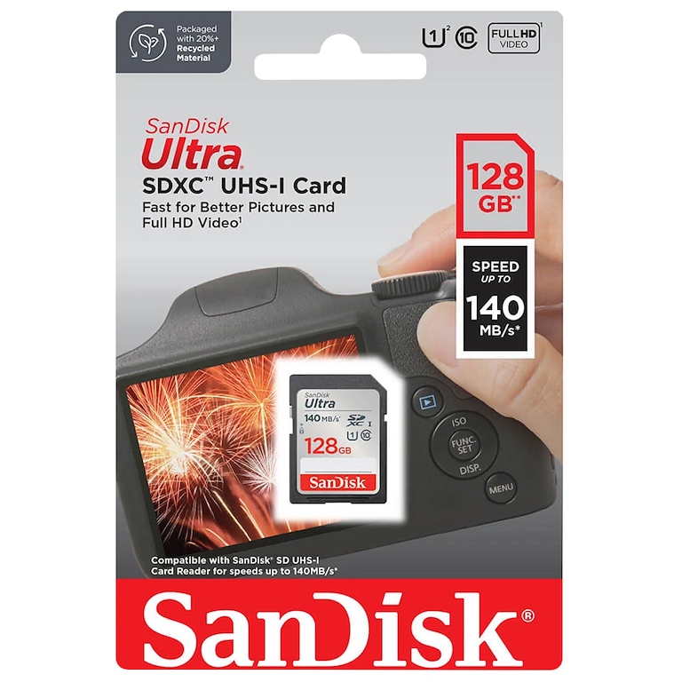 Memorijska kartica SanDisk SDXC 128GB Ultra 140MB/s Class 10 UHS-I