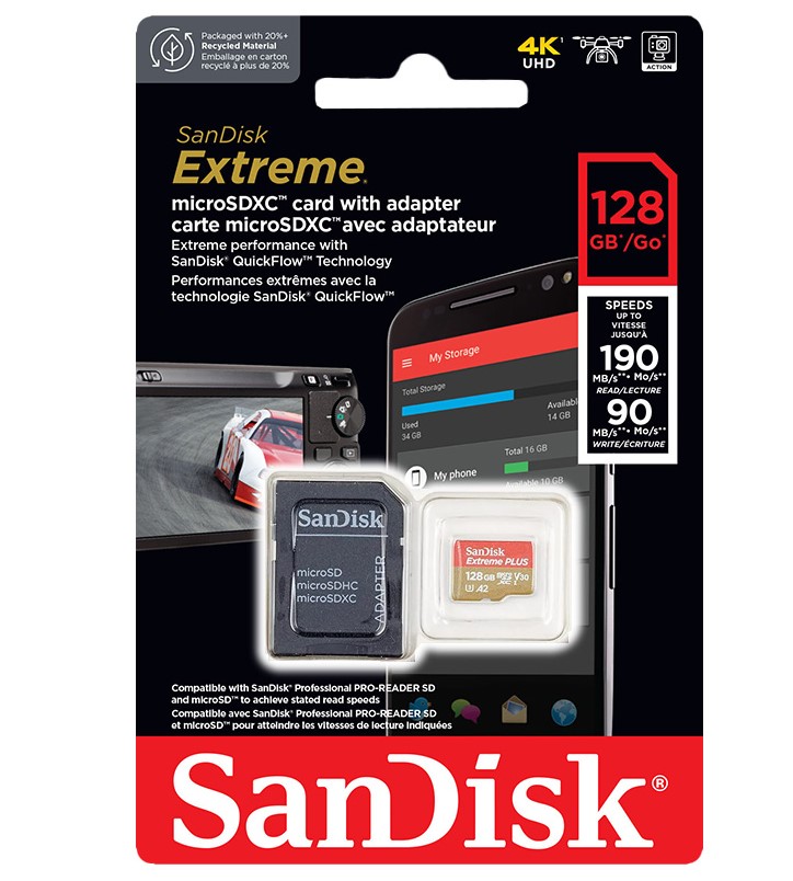 Memorijska kartica SanDisk SDHC 128GB Extreme PRO 4K UHD V30 170MB/s