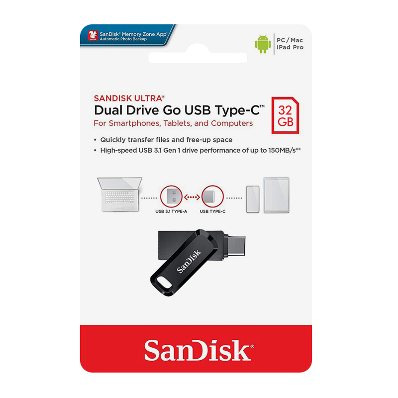 USB flash memorija SanDisk Dual Drive Go USB Ultra 32GB Type C