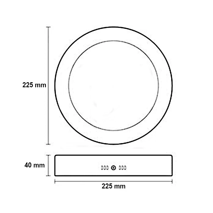 LED panel – plafonjera 18W bela topla 230VAC okrugli nadgradni