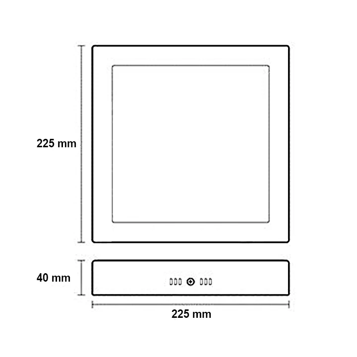 LED panel – plafonjera 18W bela hladna 230V kockasti nadgradni