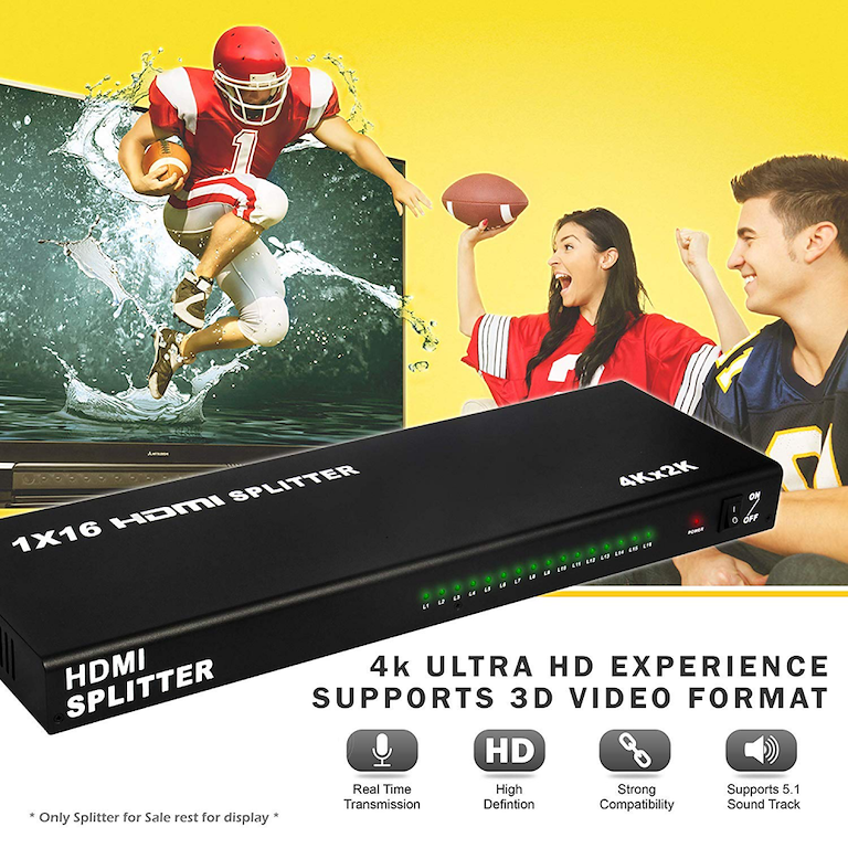 HDMI Switch/Splitter 16 porta UHD 4Kx2K 1080P