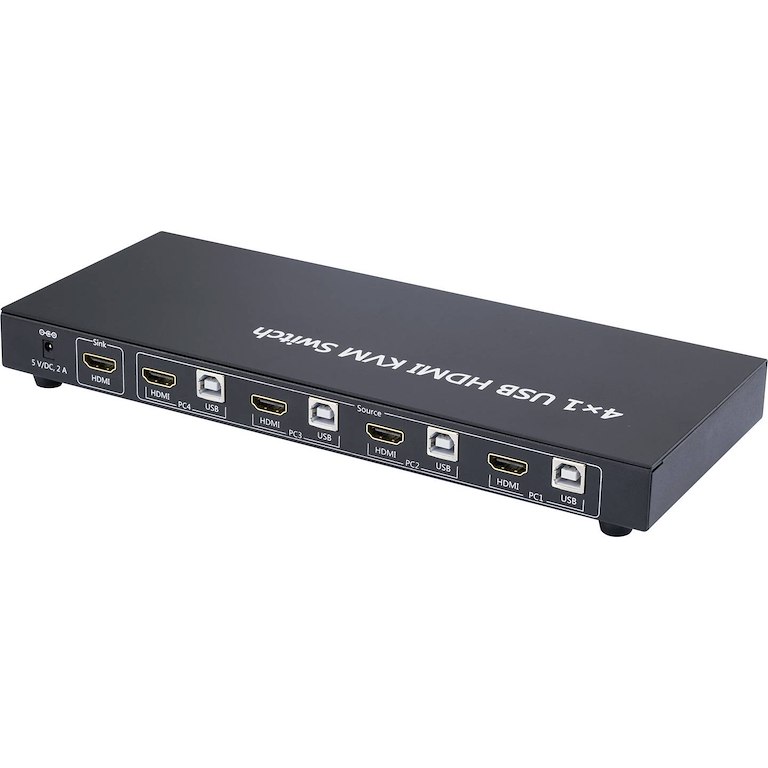 SpeaKa Professional KVM Switch 4×1 – HDMI + USB, 4K podrška
