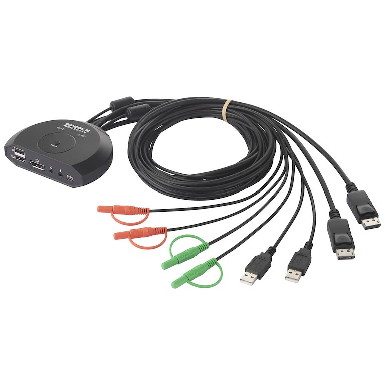 SpeaKa Professional SP-KVM-220 – DisplayPort KVM Switch 2×1 sa 4K podrškom