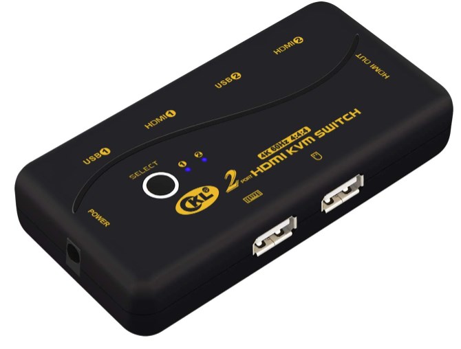 HDMI KVM USB Switch CKL-21UH – 2 porta, HDMI 2.0, 4K@60Hz, YUV 4:4:4 sa kablovim