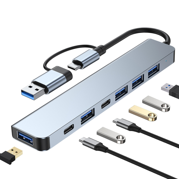 Kabl adapter HUB Type C na USB 3.0 na 2xType C, 3xUSB 3.0 i 2xUSB 2.0