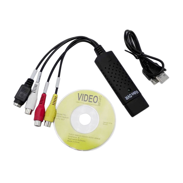 Adapter USB 2.0 AM OUT – 3xRCA F + SVHS F IN, video snimač