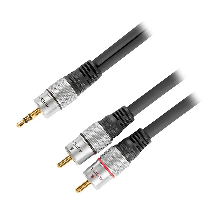 Kabl 2xRCA muški – 3.5mm stereo muški OFC, 5m