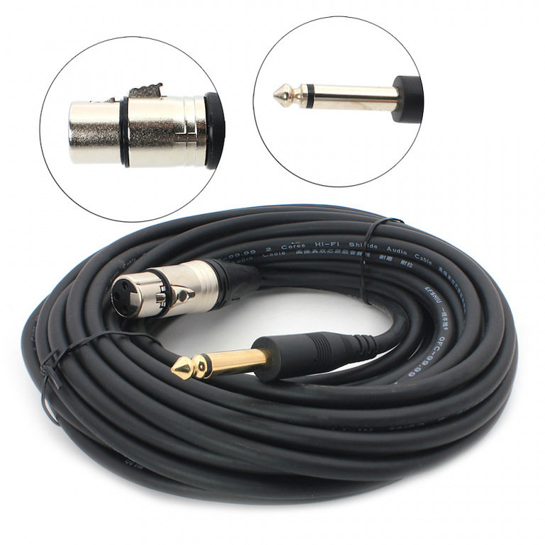 Kabl 6.3mm mono muški – XLR ženski, 10m