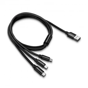 Kabl USB muški – MicroUSB-TypeC-Iphone 8pin, 1.2m