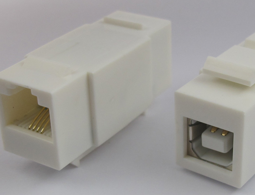 Adapter USB B ženski na UTP RJ45