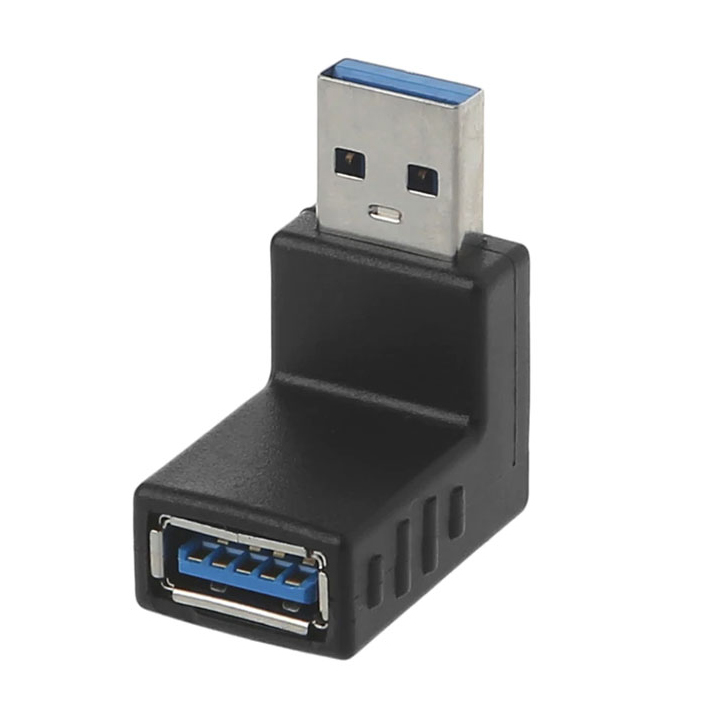 Adapter USB muški – USB ženski ugaoni 90