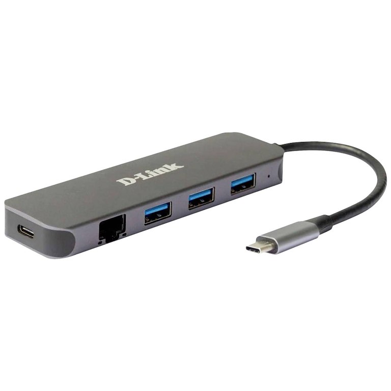 D-Link DUB-2334 5 u 1 Type C USB 3.0 LAN 60W