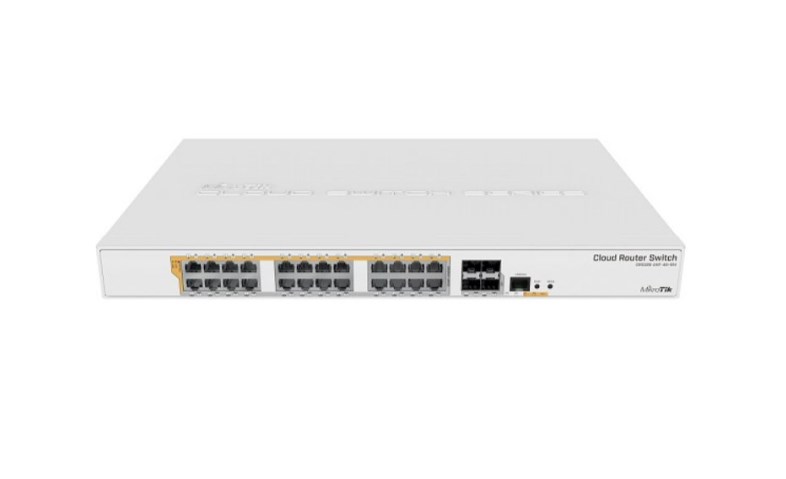 MikroTik CRS328-24P-4S+RM L3 upravljiv 450W PoE + svič 24 x 1GbE