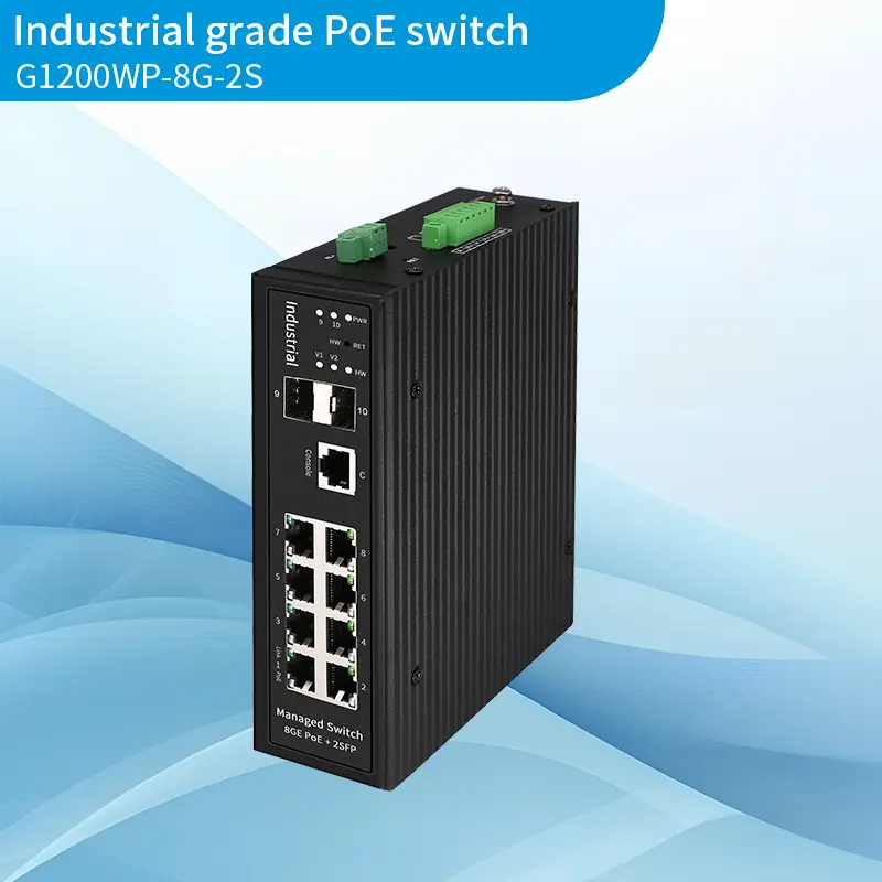 Hasivo G1200WP-8G-2S Upravljivi industrijski PoE++ svič sa 8 Gigabit portova 2 SFP slota
