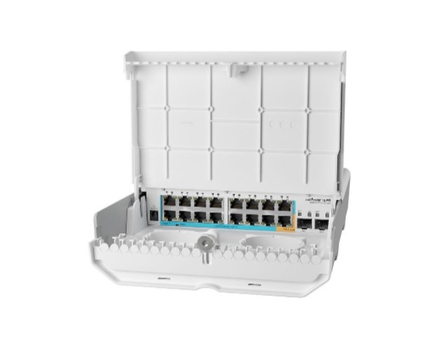MikroTik netPower 15FR outdoor svič 16 x LAN + 2 x SFP slota