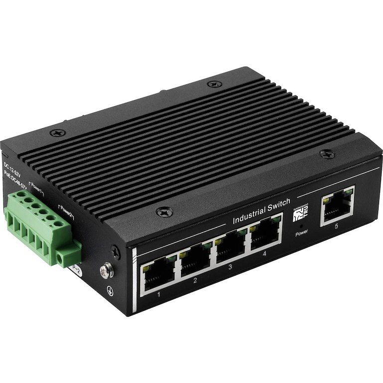 Industrijski 5-portni Gigabit PoE svič za DIN montažu TRU COMPONENTS TC-XL-205GP