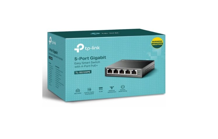 TP-Link TL-SG105PE PoE+ upravljiv svič 5 izlaza Gigabit