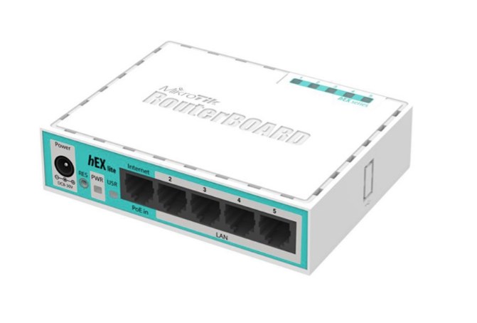 MikroTik RB750r2 hEX lite VPN ruter sa 5x LAN/WAN