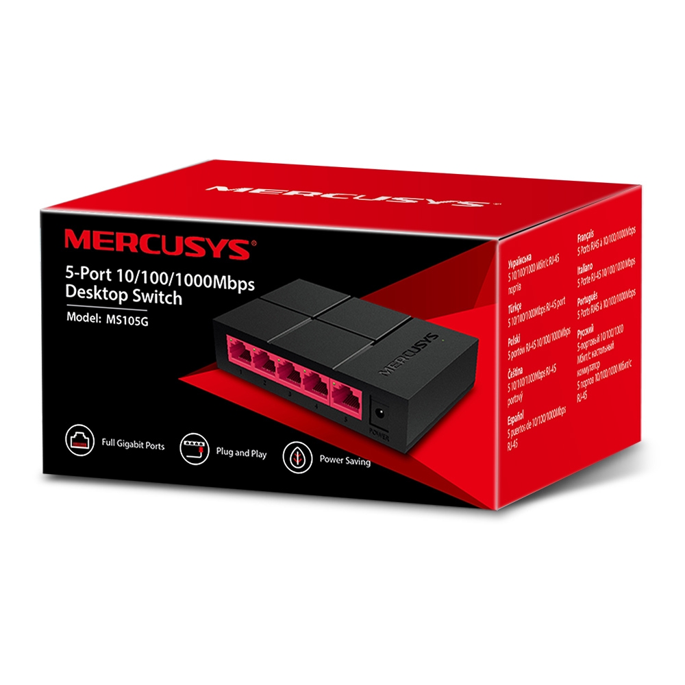 Mercusys MS105G gigabit destop svič sa 5 portova