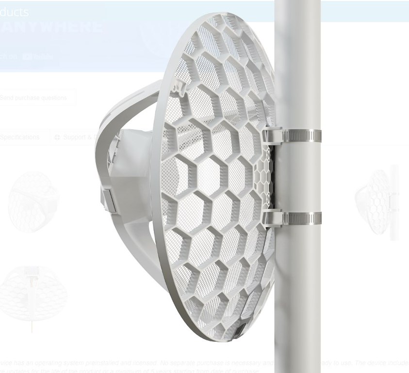 MikroTik LHGG LTE6 kit VPN ruter antena 17dBi grid 300Mb/s