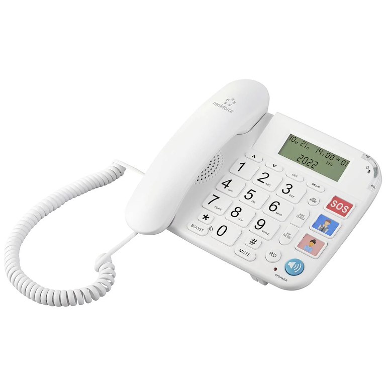 Renkforce RF-DP-400 Corded Big Button Hands-free LCD telefon
