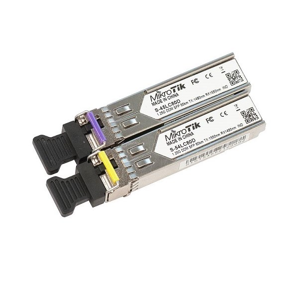 MikroTik S-4554LC80D komplet fiber optičkih bidirekcionih SFP modula
