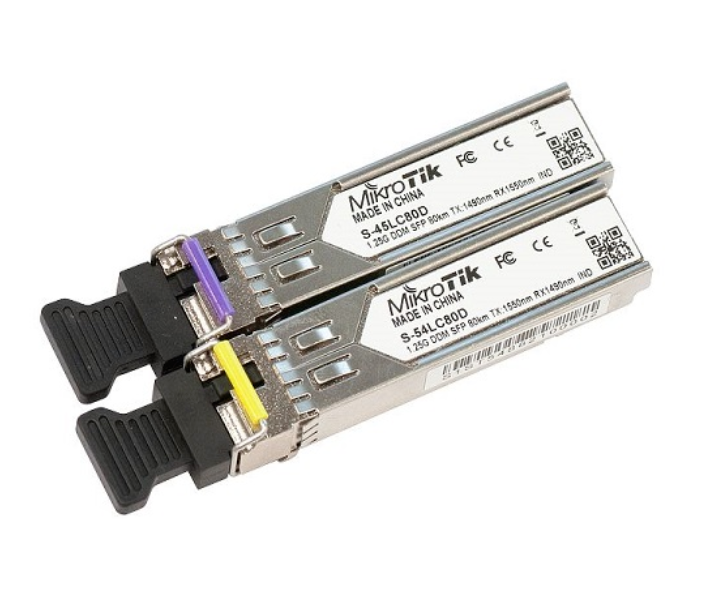 MikroTik S-4554LC80D komplet fiber optičkih bidirekcionih SFP modula