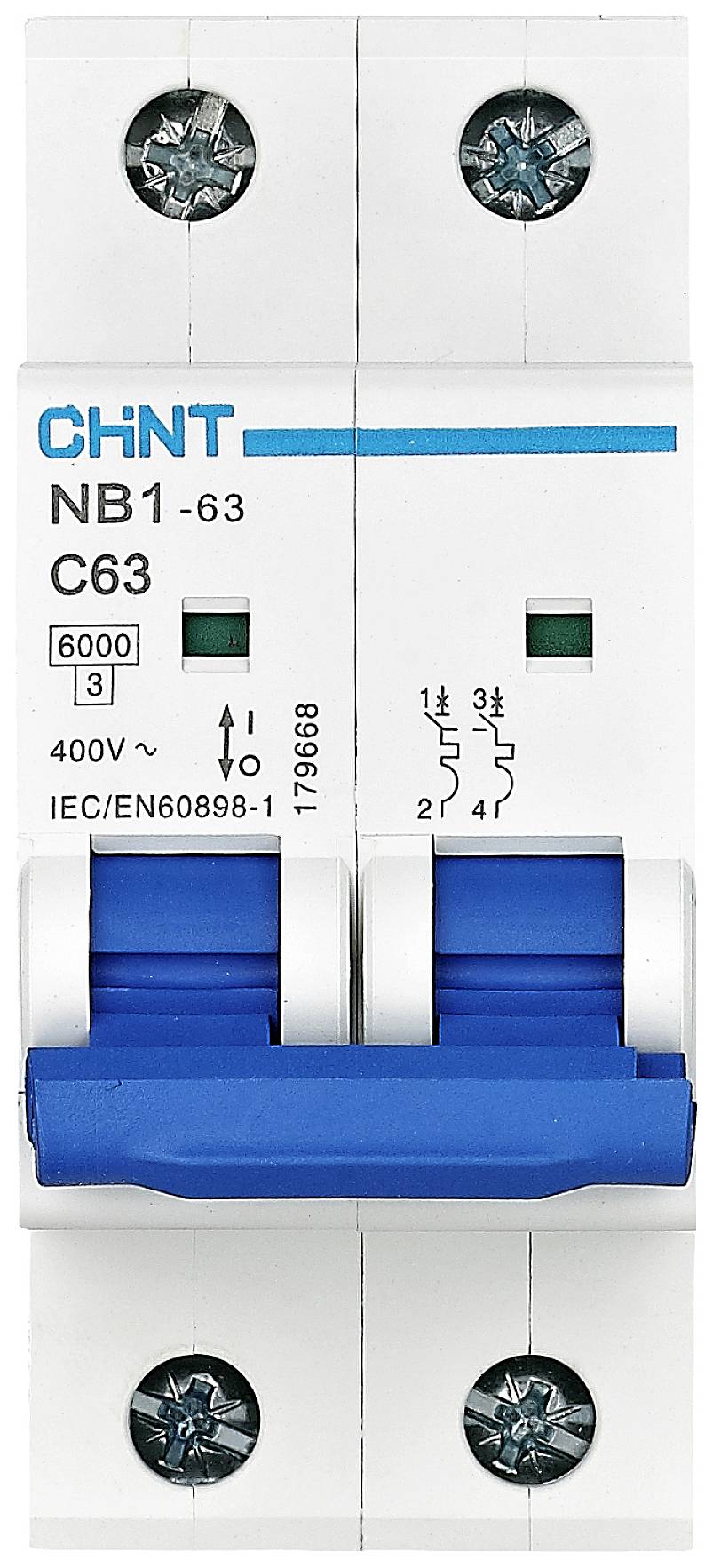 Chint 179667 NB1-63 2P C6 6kA DB zastitna sklopka za vodove 2-polni 6 A 240 V, 415 V