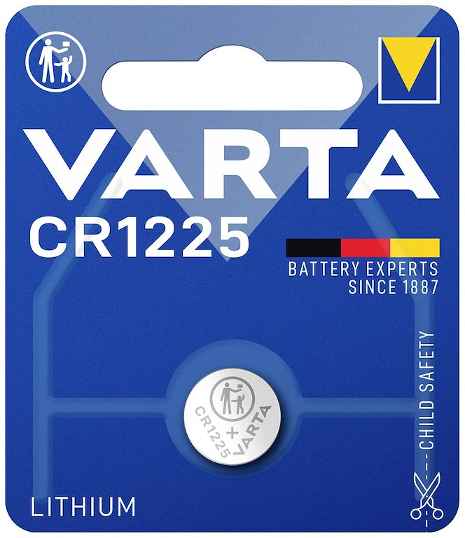 Varta dugmaste baterija CR 1225 3 V 48 mAh litijum LITHIUM Coin CR1225 Bli 1