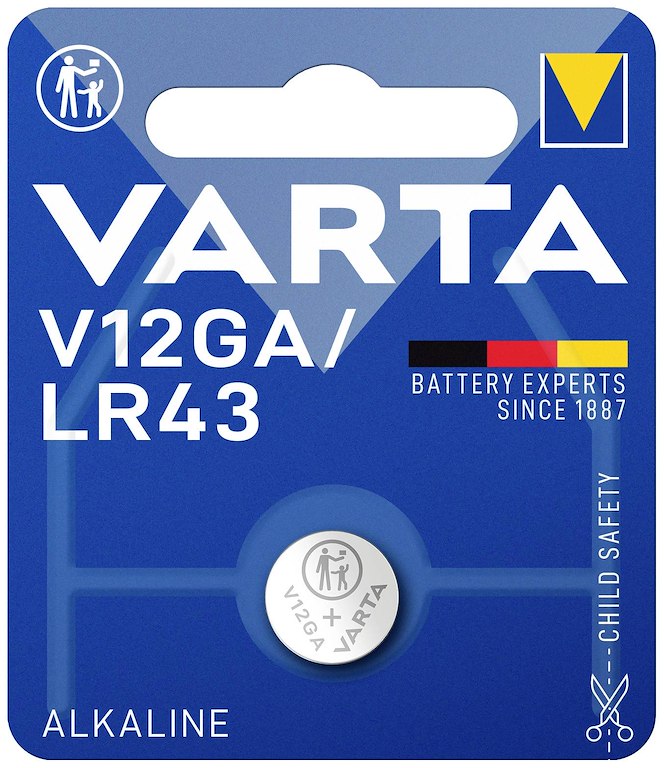 Varta dugmaste baterija LR 43 1.5 V 120 mAh alkalno-manganov ALKALINE Spec. V12GA/LR43 Bli1