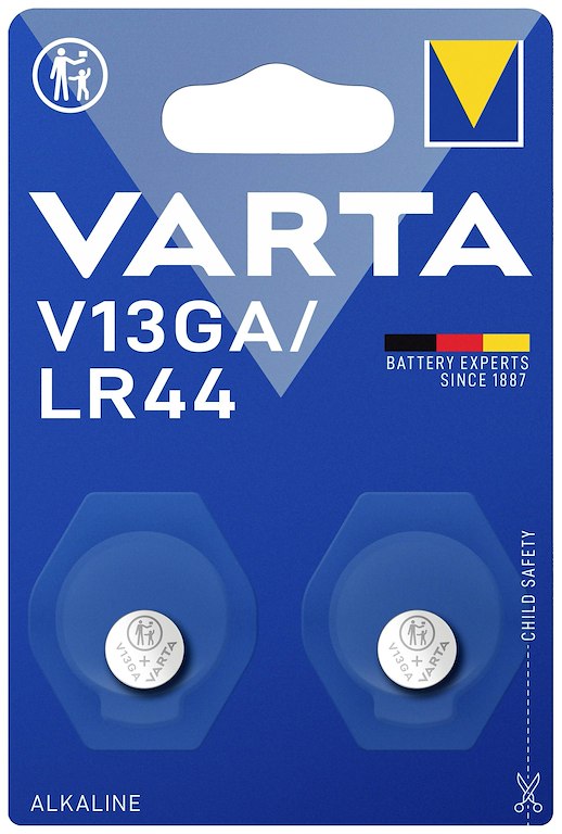Varta dugmaste baterija LR 44 1.5 V 2x 155 mAh alkalno-manganov ALKALINE Spec. V13GA/LR44 Bli2