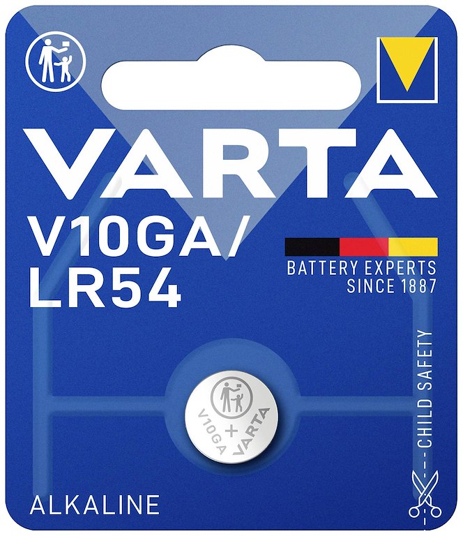 Varta dugmaste baterija LR 54 1.5 V 70 mAh alkalno-manganov ALKALINE Spec. V10GA/LR54 Bli2