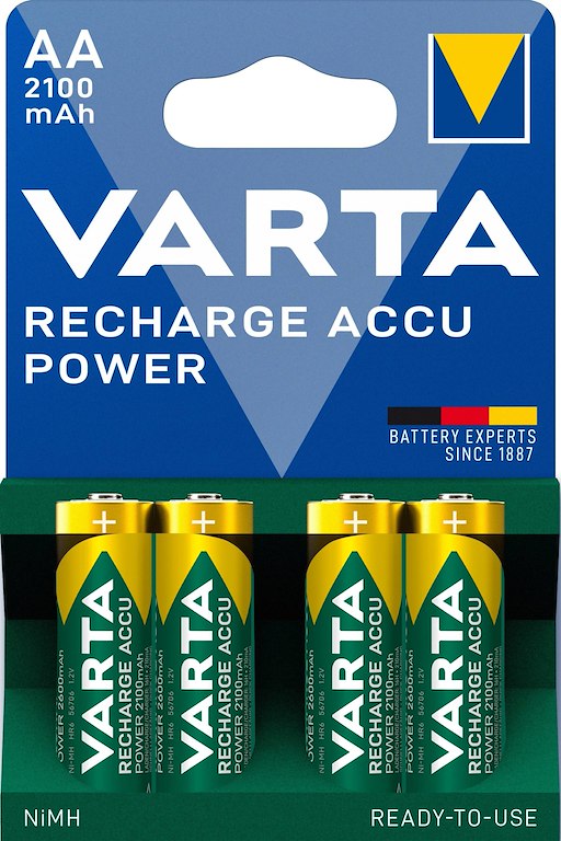 Varta RECH.AC.Power AA2100mAh BLI4 mangan (AA) akumulator NiMH 2100 mAh 1.2 V 4x